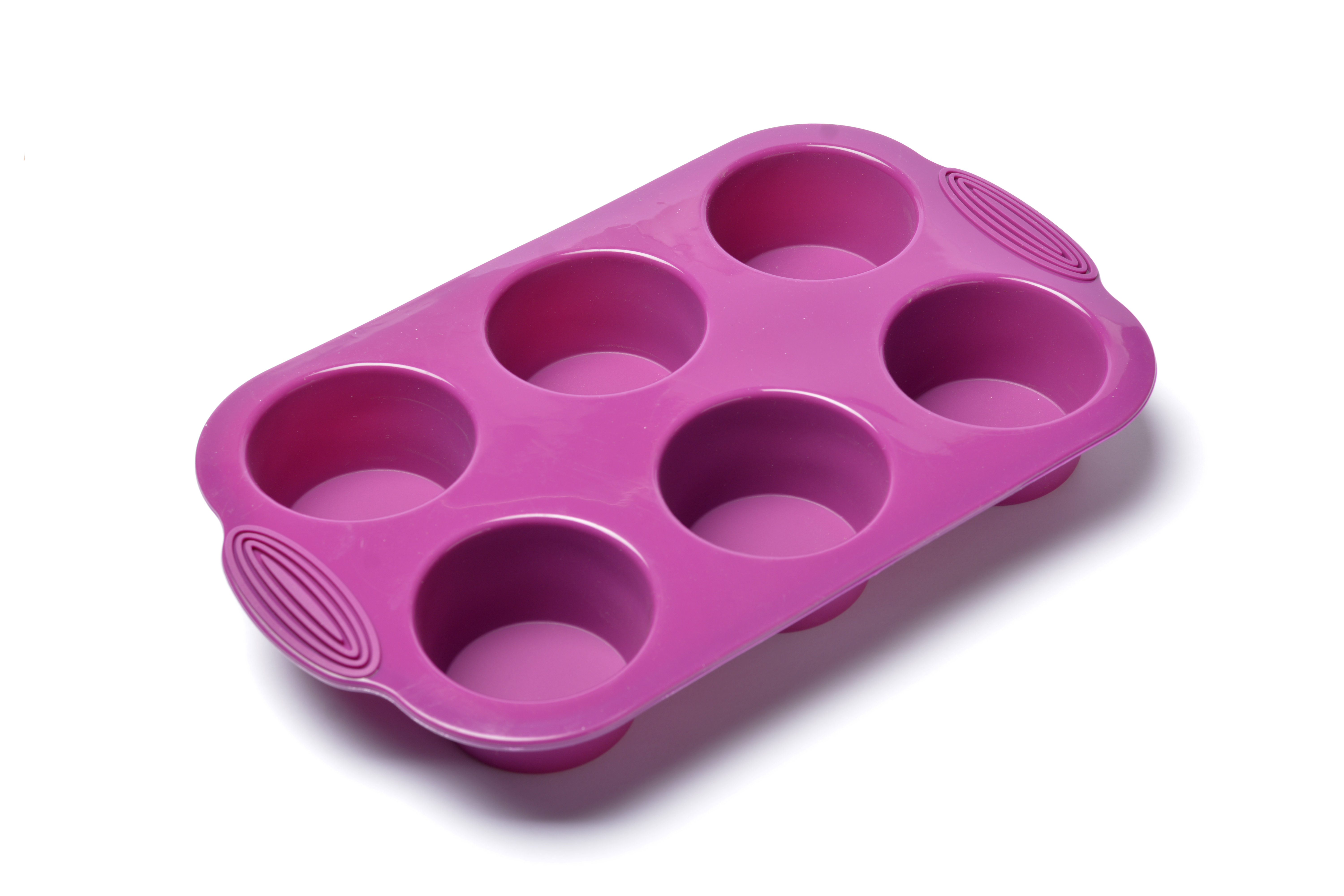 PRESS Press 6 Cup Non-Stick Silicone Muffin Pan and Decorating Pen ...