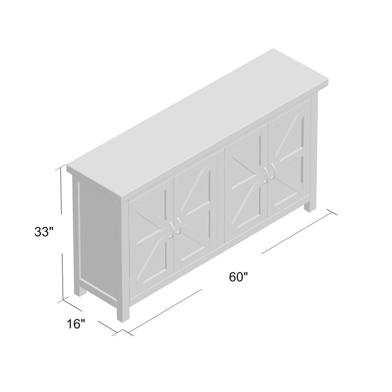 Steelside™ Whittaker 60'' Wide Solid Wood Sideboard & Reviews | Wayfair