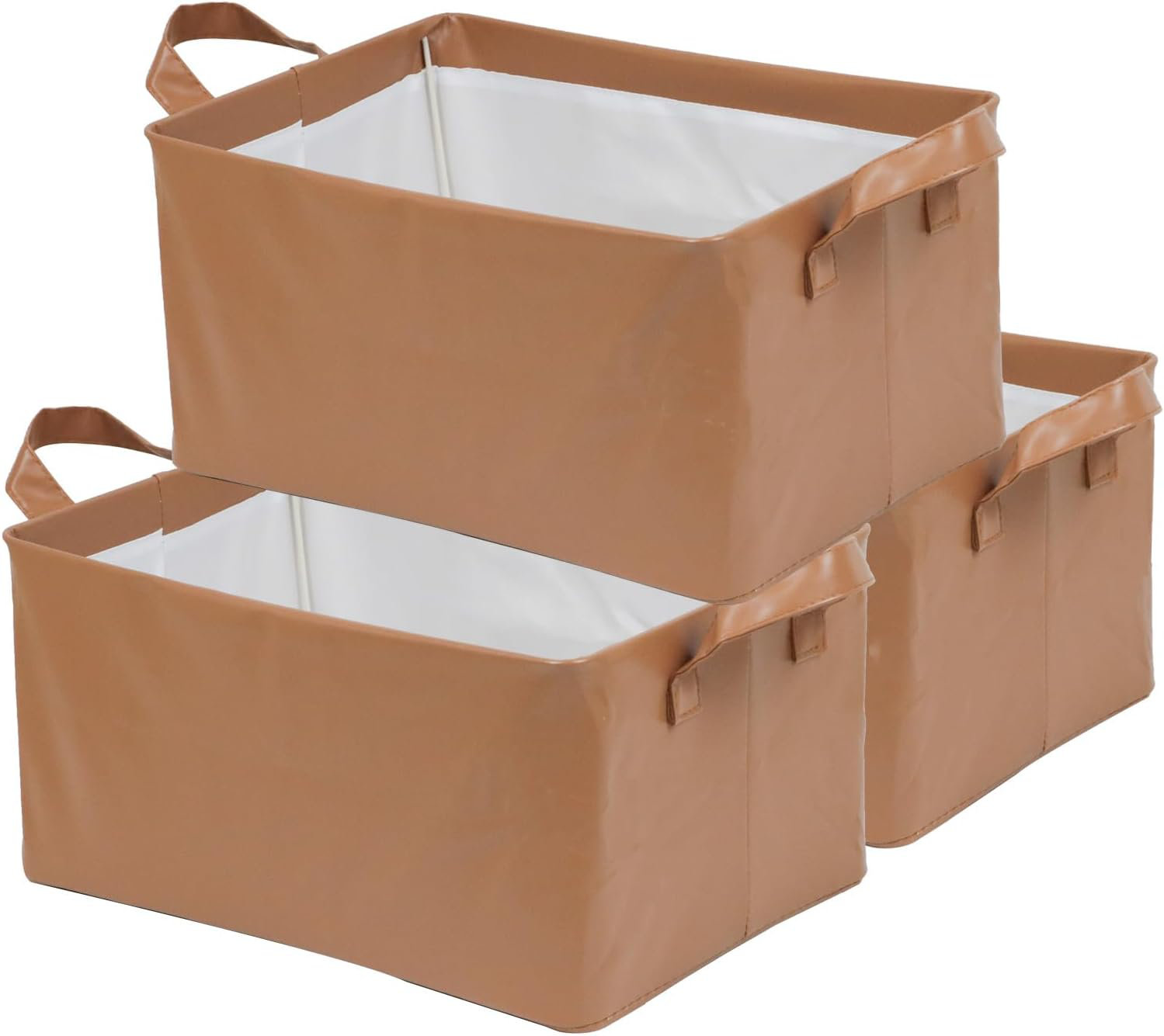 Latitude Run® Sturdy PU Leather Storage Basket With Metal Frame | Wayfair