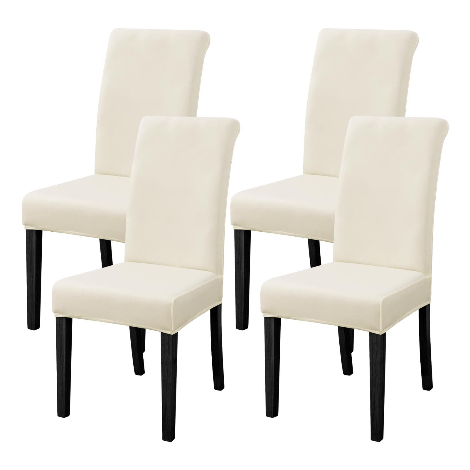 Latitude Run® Chair Covers For Dining Room Stretch Ivory Chair ...