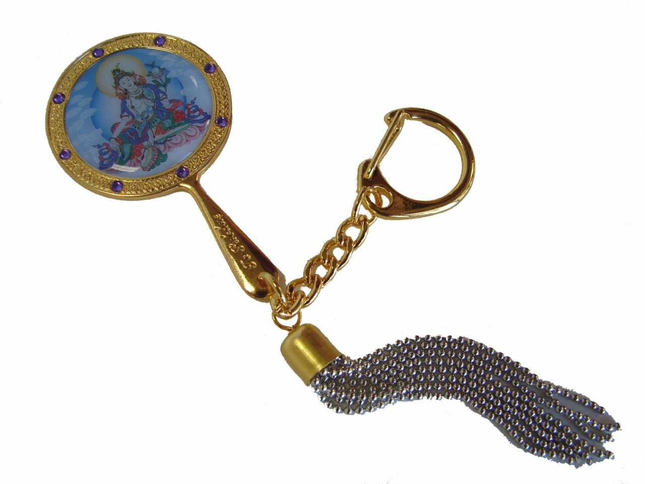 Feng Shui Import Tara Mirror Amulet for Pacifying Illness and Anger Key ...
