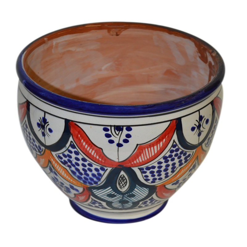 Treasures of Morocco Handmade Moroccan Flower Pot Multicolored, 8 ...