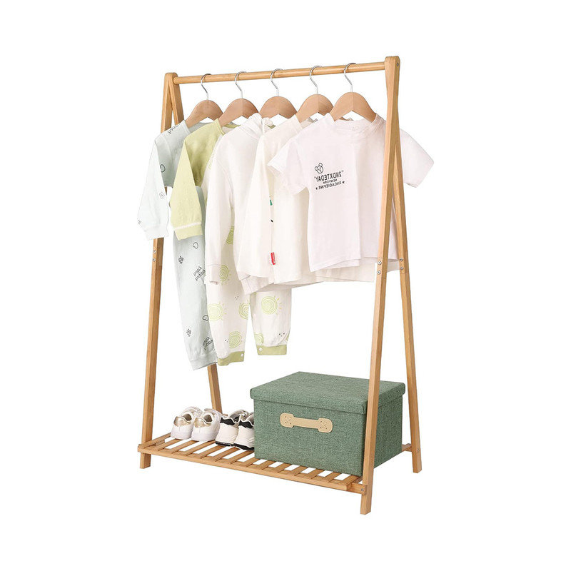 Loon Peak Small Clothes Rack Kids Dress Up Storage for Playroom,Bamboo ...