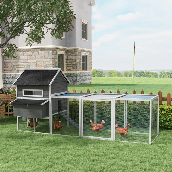 Tucker Murphy Pet™ 137" Chicken Coop For 8-10 Chickens, Large Chicken ...