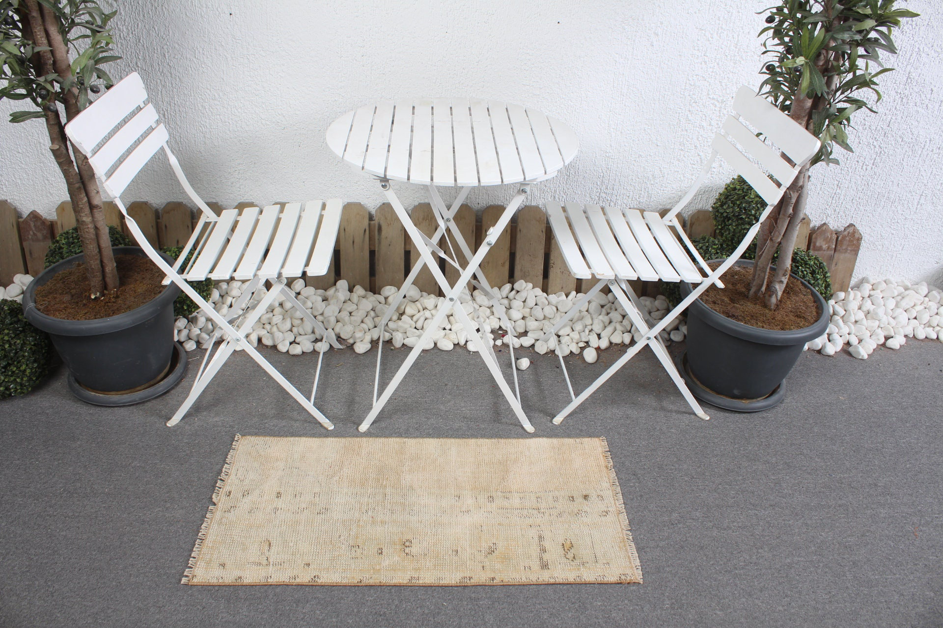 Bungalow Rose Antique Turkish Small Wool Rug in Beige for Floor Decor ...