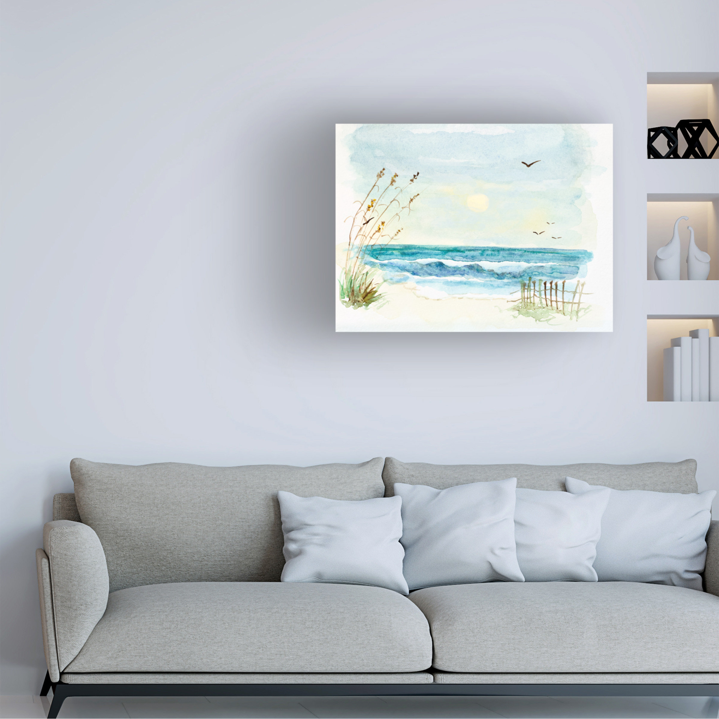 Ebern Designs Bolog Michelle Faber Beach Grass Canvas Art | Wayfair