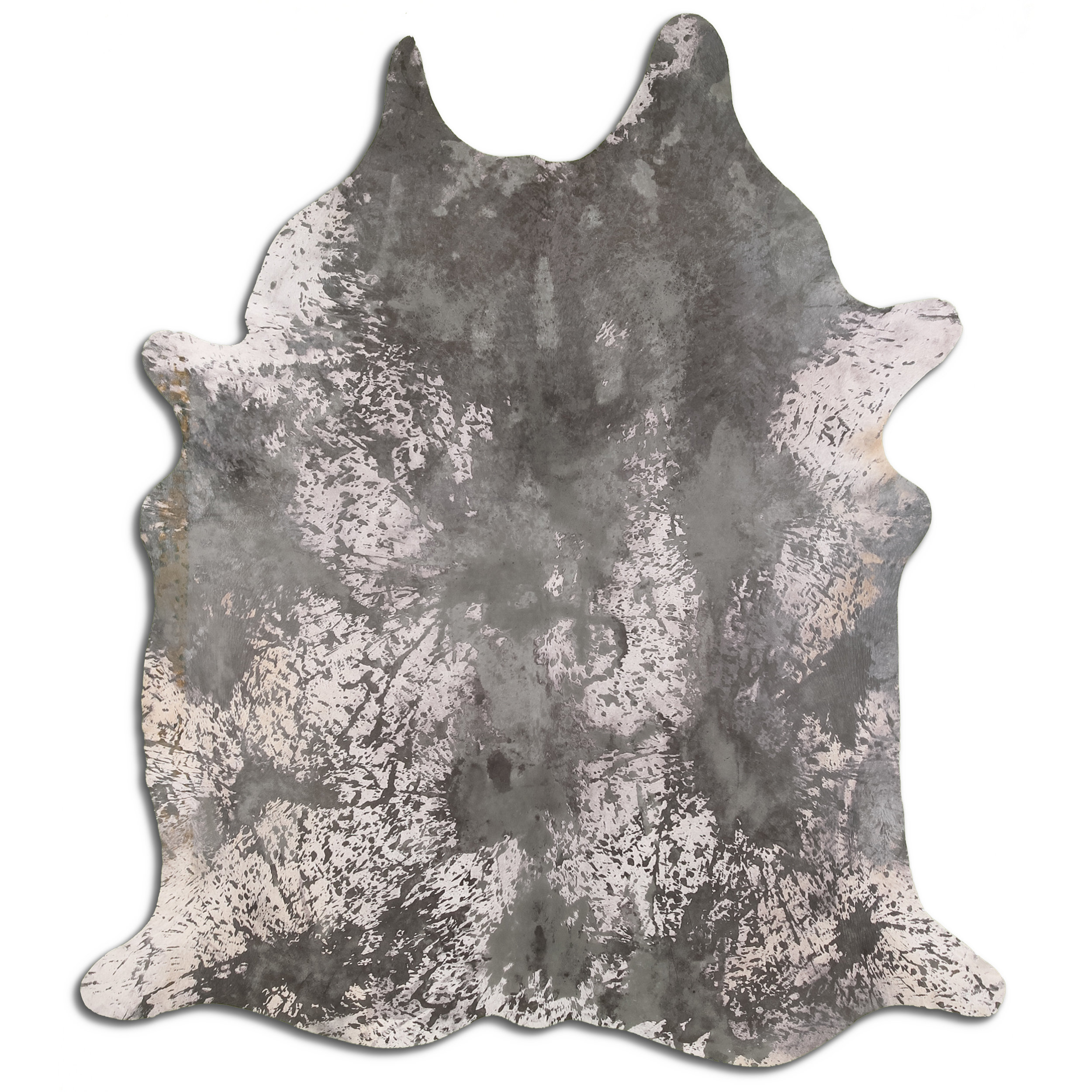 RugAddiction Handmade Cowhide Gray/Ivory Area Rug | Wayfair