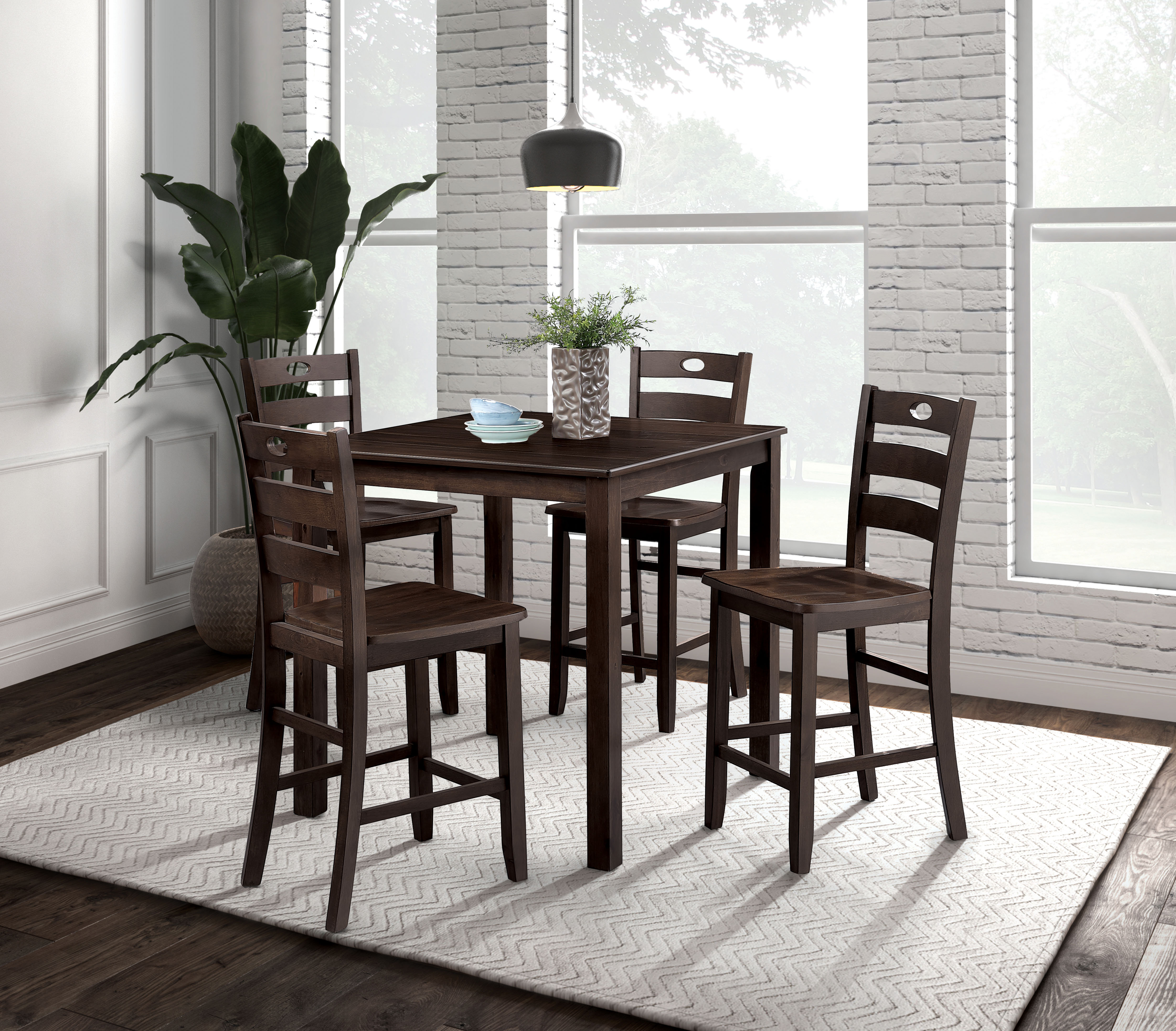 Red Barrel Studio Richmond 5-Piece Counter Dining Table Set - Wayfair ...