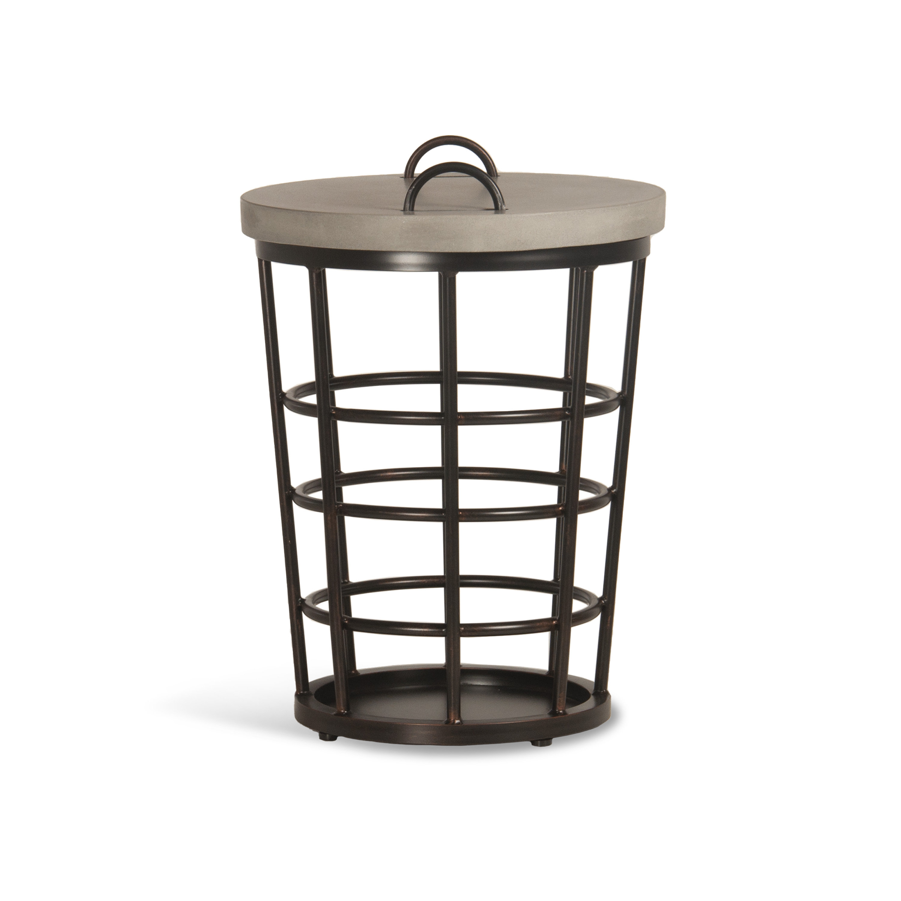 Inspired Visions West Haven - Aluminum Side Table w/ Removable Polished ...