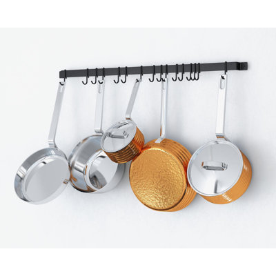 Rebrilliant Metal Straight Wall Mounted Pot Rack & Reviews | Wayfair