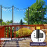 Bonirky 4 Pack 9.8 FT Tall Metal Posts For Hanging String Lights Patio ...