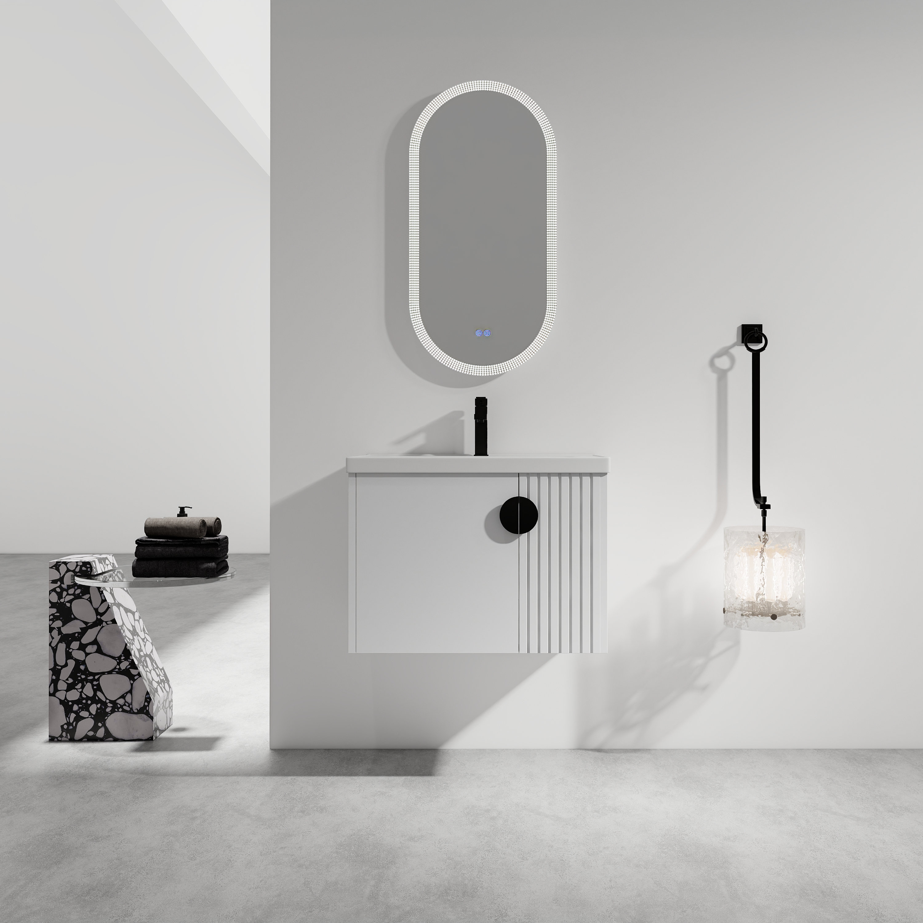 Ebern Designs Maley With Sink, Floating Vanity Set With Ceramic Basin ...