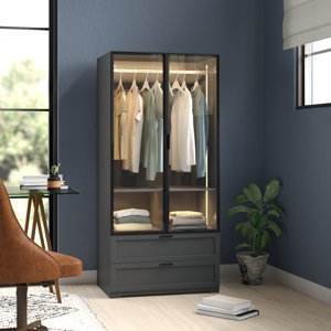 Wade Logan Bubalo Manufactured Wood Armoire & Reviews - Wayfair Canada