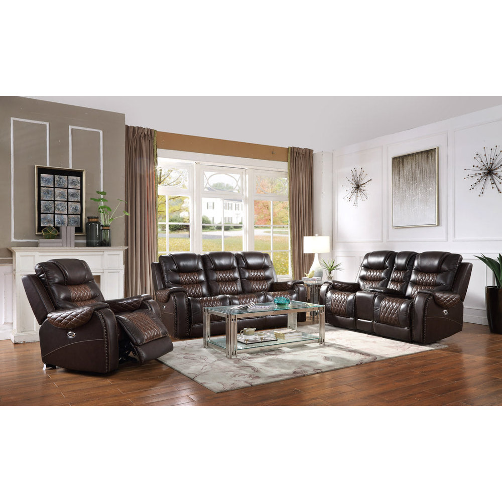 Wildon Home® Bowne 3 - Piece Leather Living Room Set - Wayfair Canada
