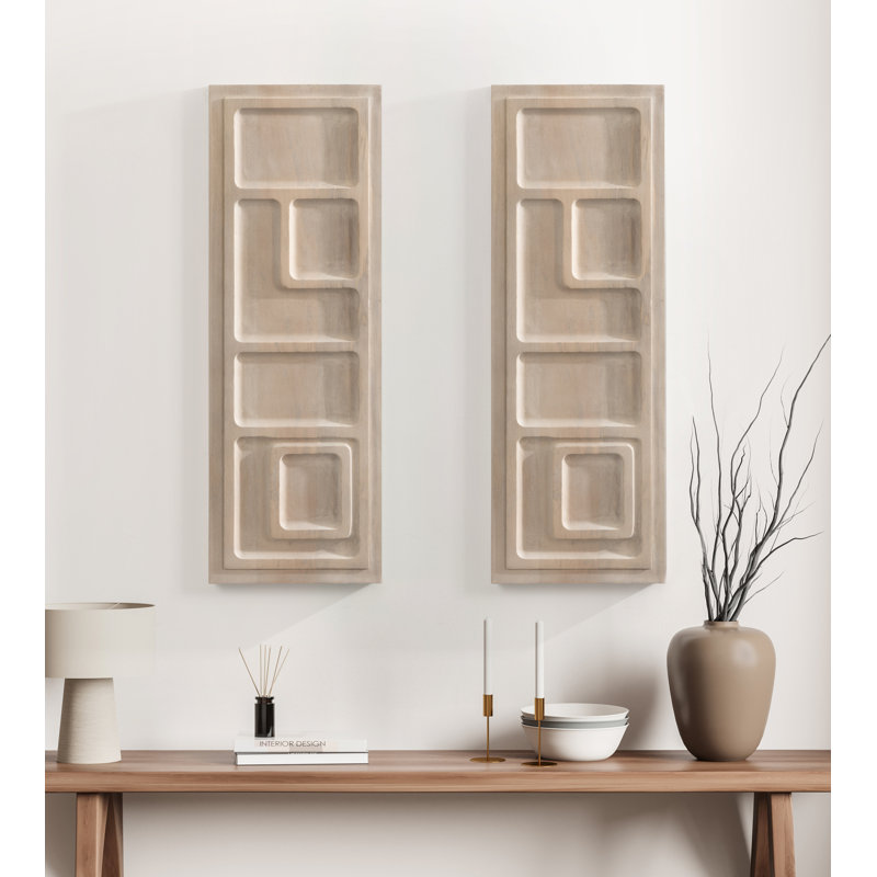 AllModern Tala Solid Wood Panel Wall Art Plaque & Reviews | AllModern