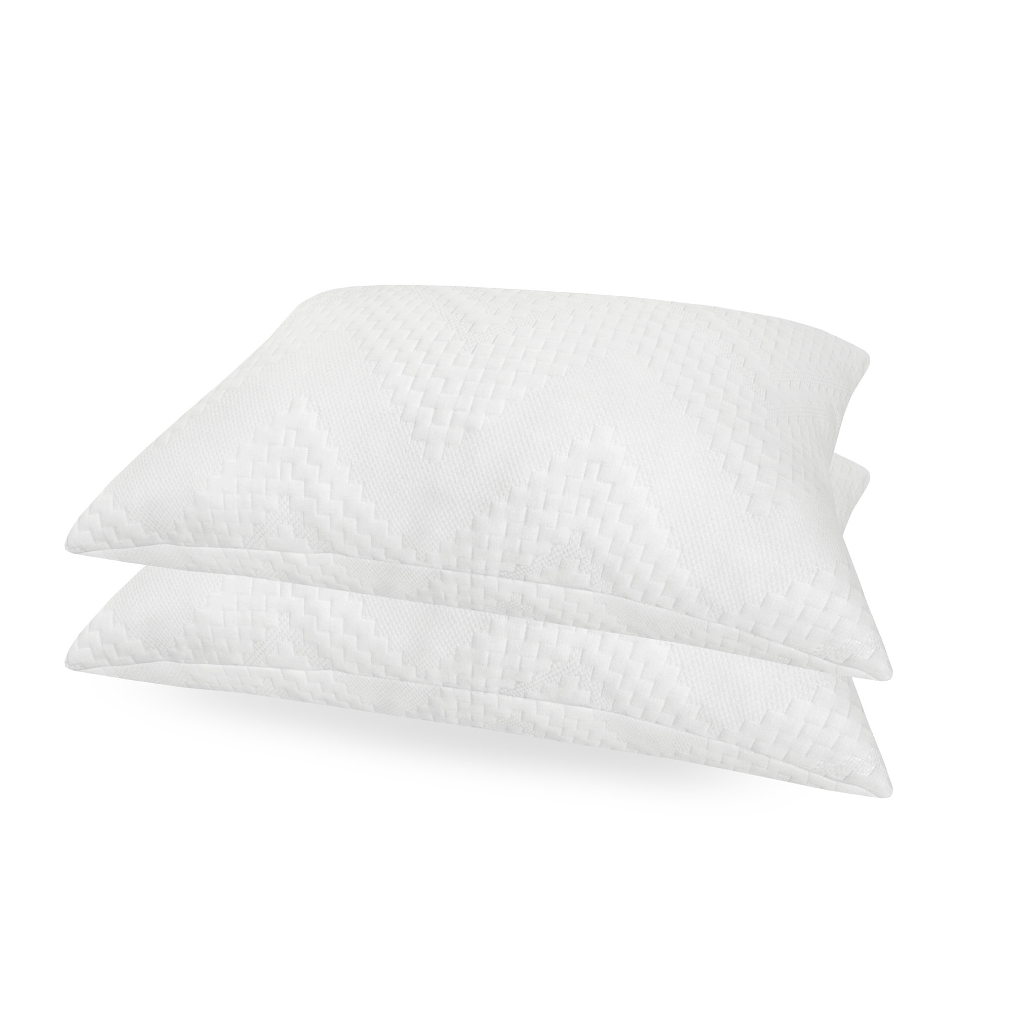 BodiPEDIC Custom Comfort Memory Foam Cluster Jumbo Bed Pillow 2 Pack | Wayfair