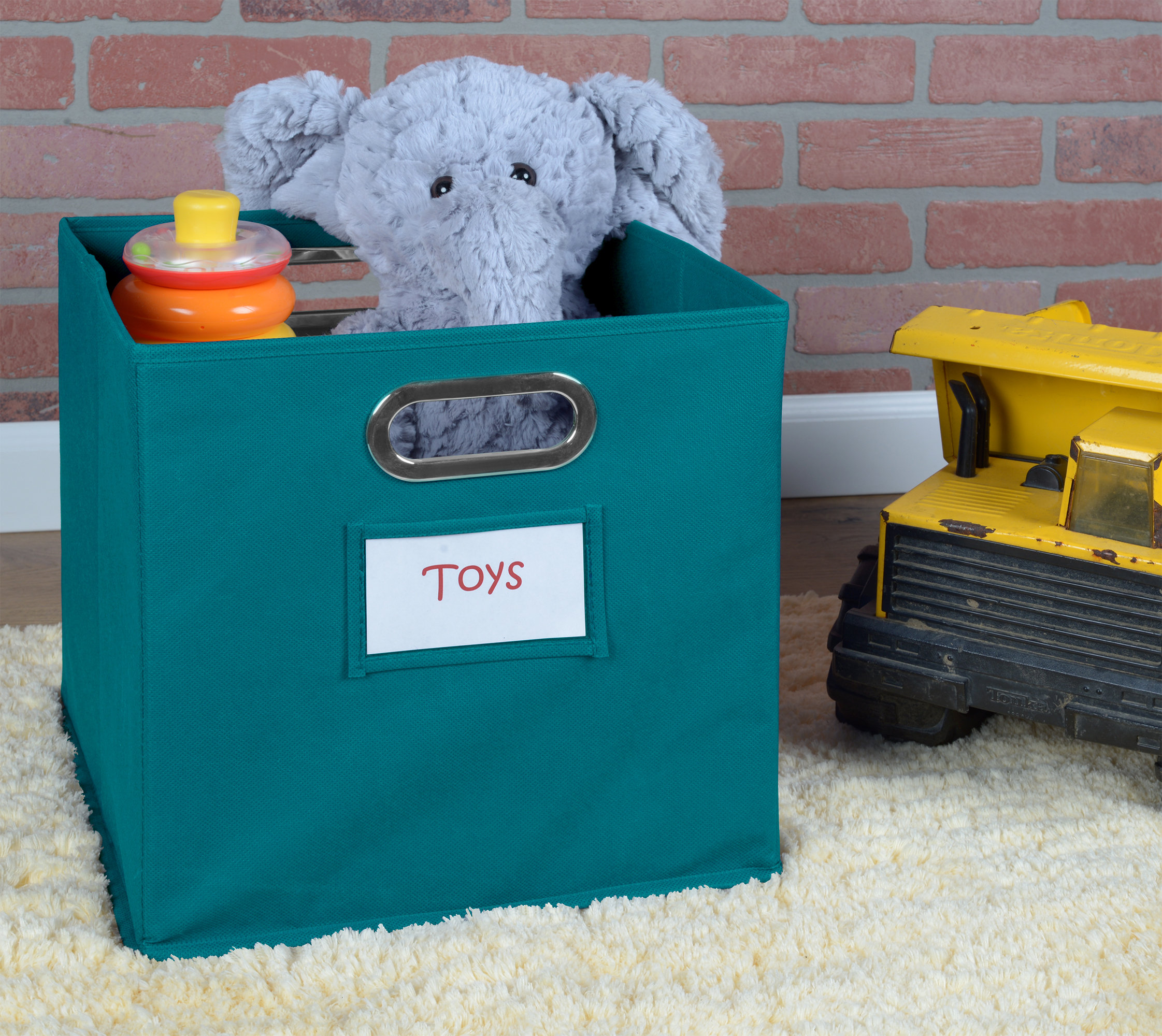 Latitude Run® Niche Cubo Foldable Fabric Storage Bin with Label Holder ...