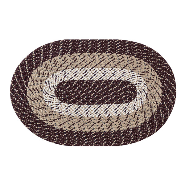 August Grove® McClure Braided Burgundy Rug - Octagon Rug | Wayfair