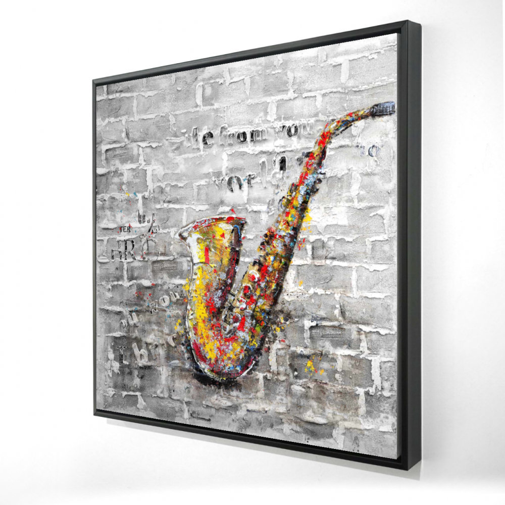 Red Barrel Studio® " Graffiti Of A Saxophone " on Canvas | Wayfair