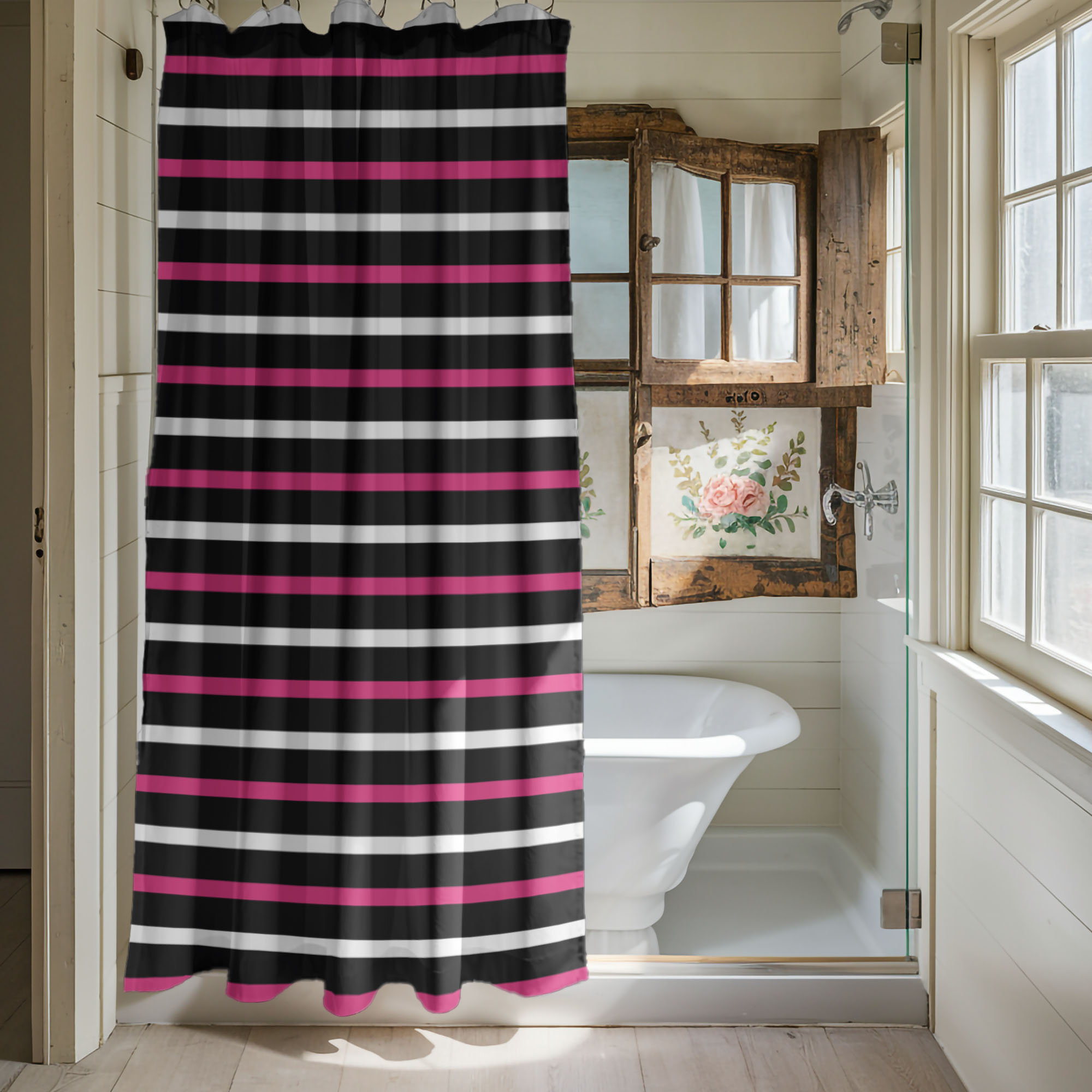 East Urban Home Rose Charm - Premium Shower Curtain 3 | Wayfair