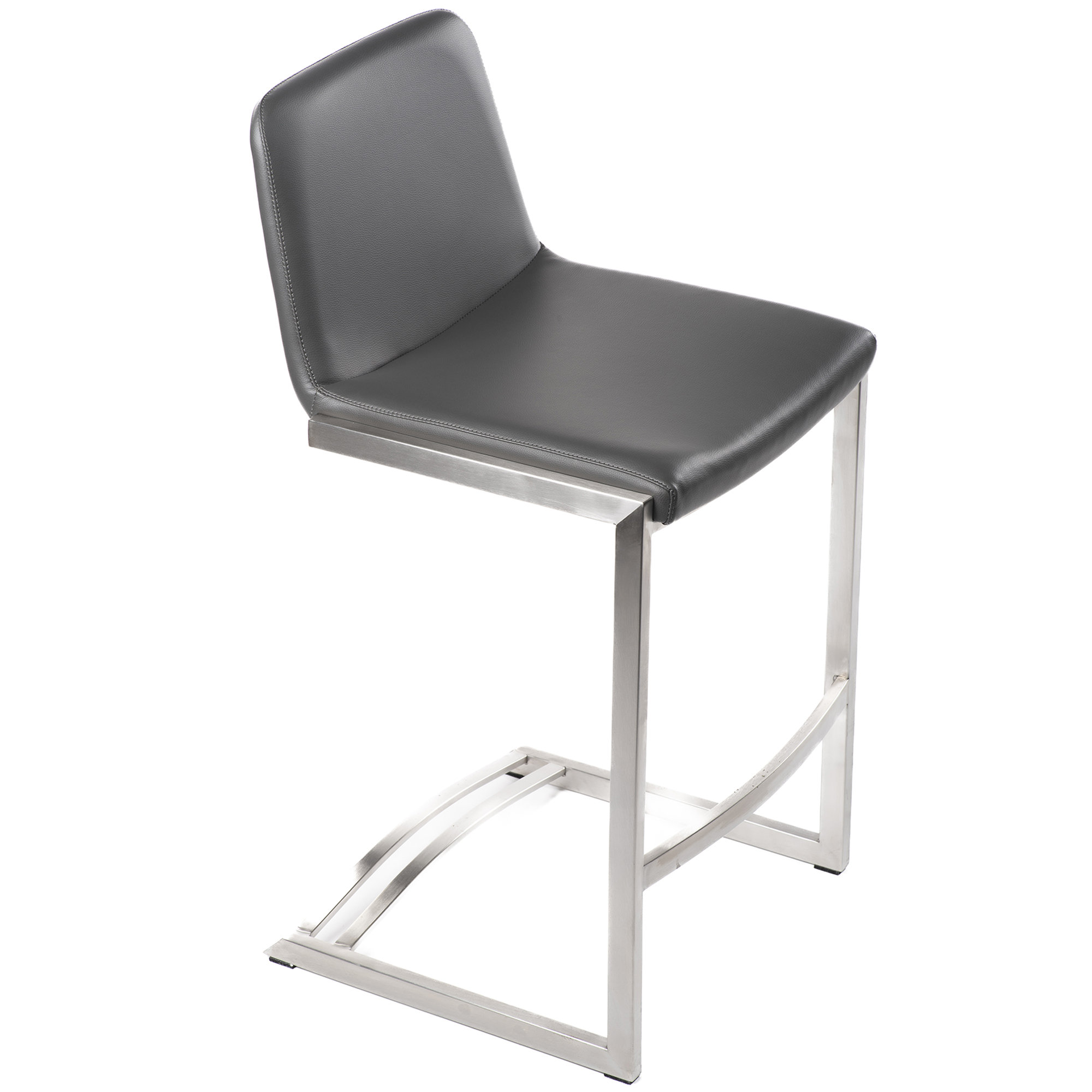 Latitude Run® Teko PVD Stainless Steel Upholstered Seat 26-Inch Counter ...