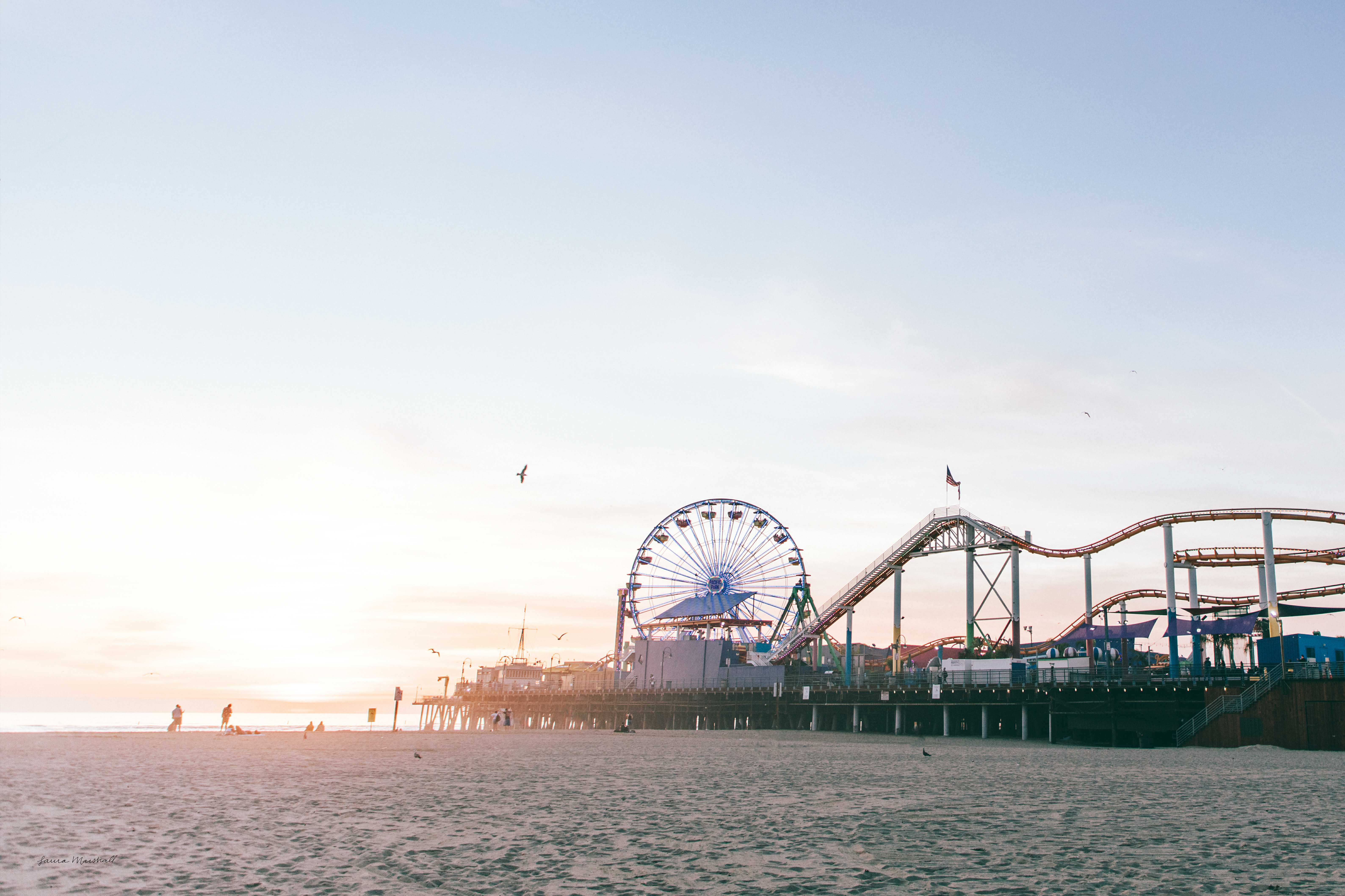 Ebern Designs Santa Monica Pier - Wrapped Canvas Photograph | Wayfair