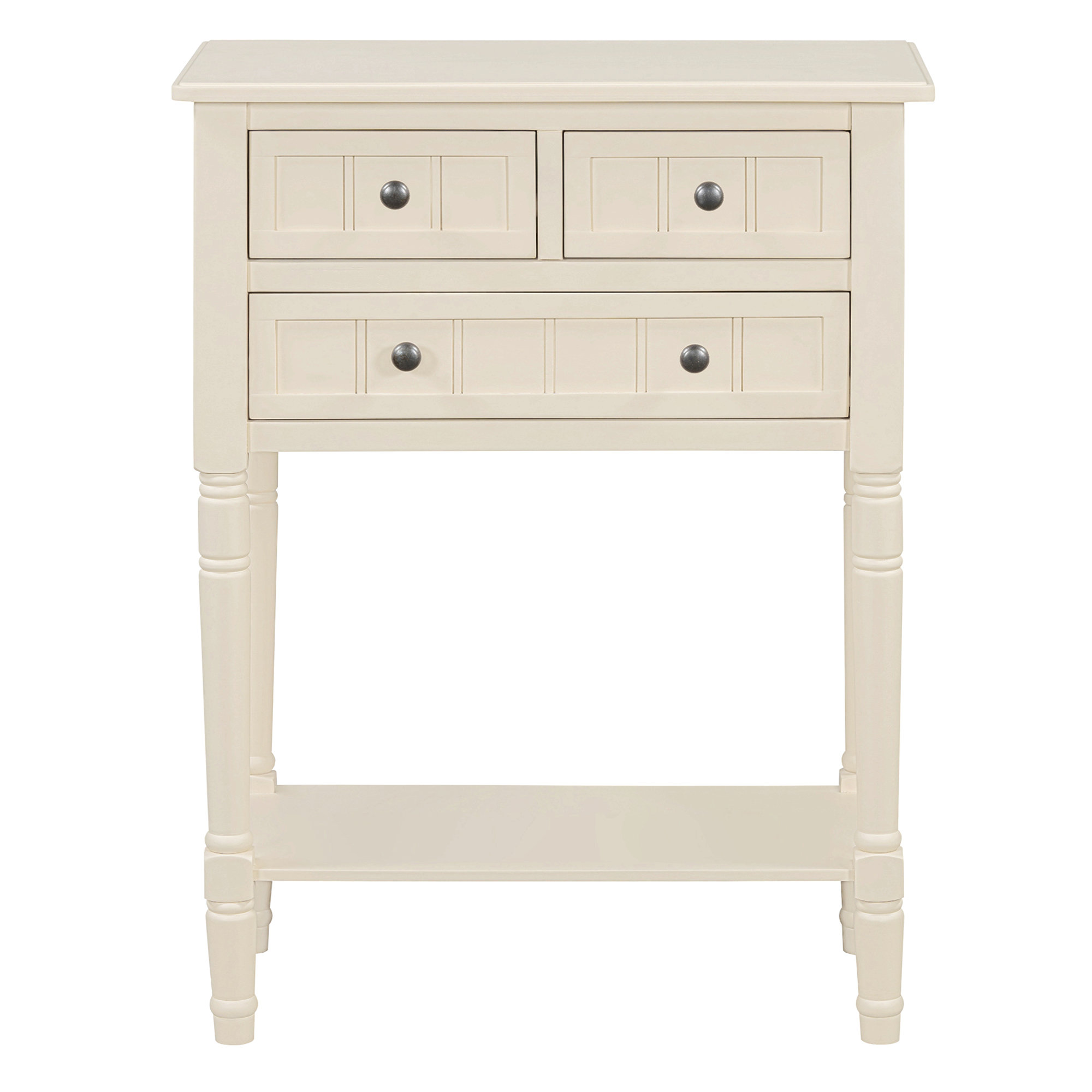 Alcott Hill Narrow Console Table, Slim Sofa Table With Three Storage ...