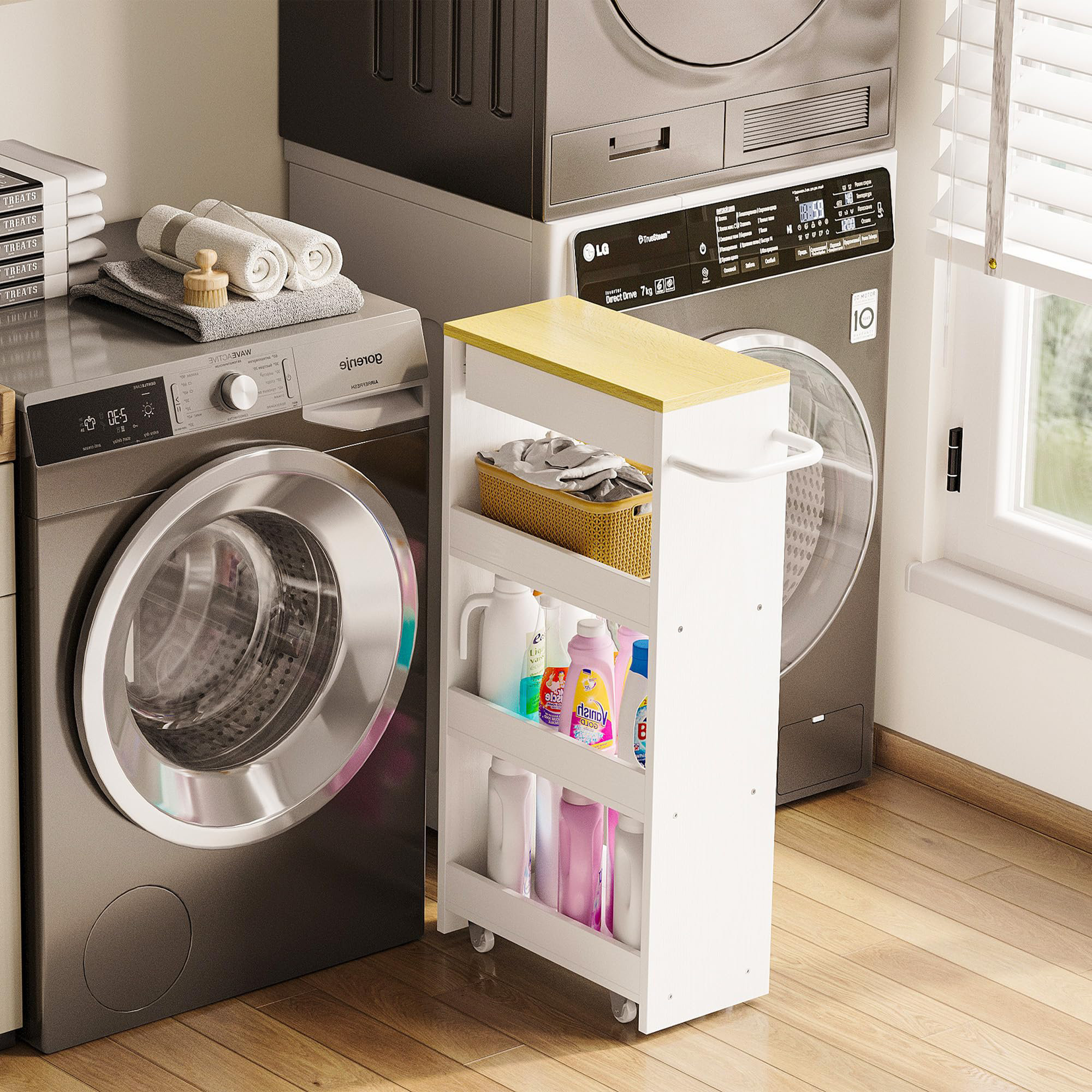 MARLIN MANUFACTURING COMPANY, INCORPORATED Slim Storage Rolling Cart ...