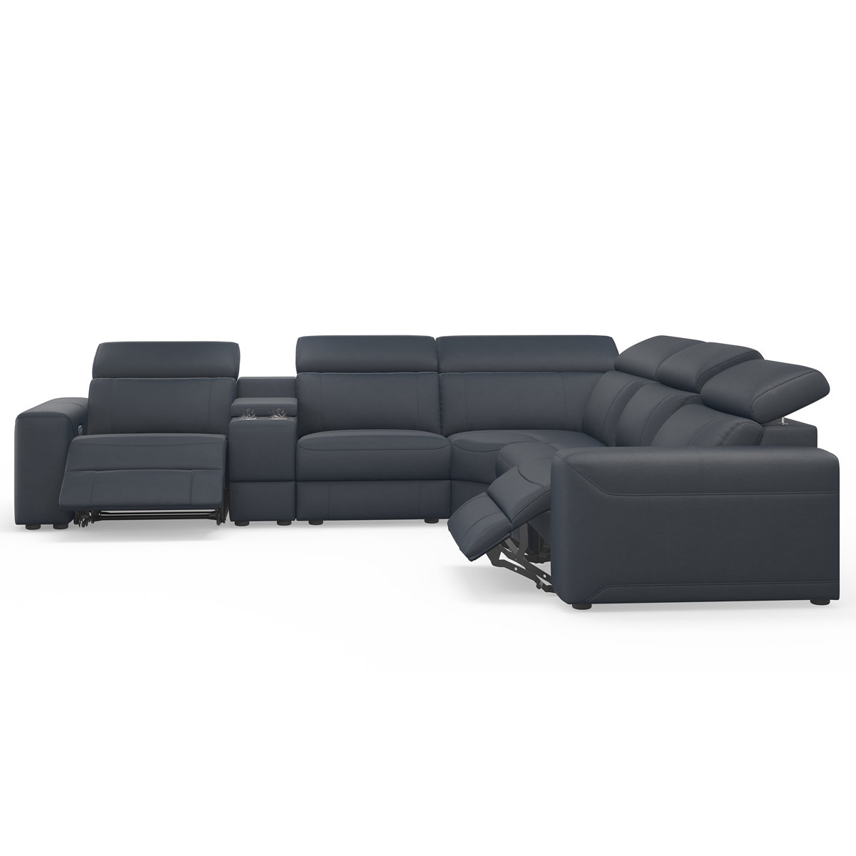 Hokku Designs Oversized Power Recliner Sofa with Console & Dual ...