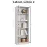 Latitude Run® Book Cabinet Storage Bookcase, 5-Tier Modern Bookshelves ...