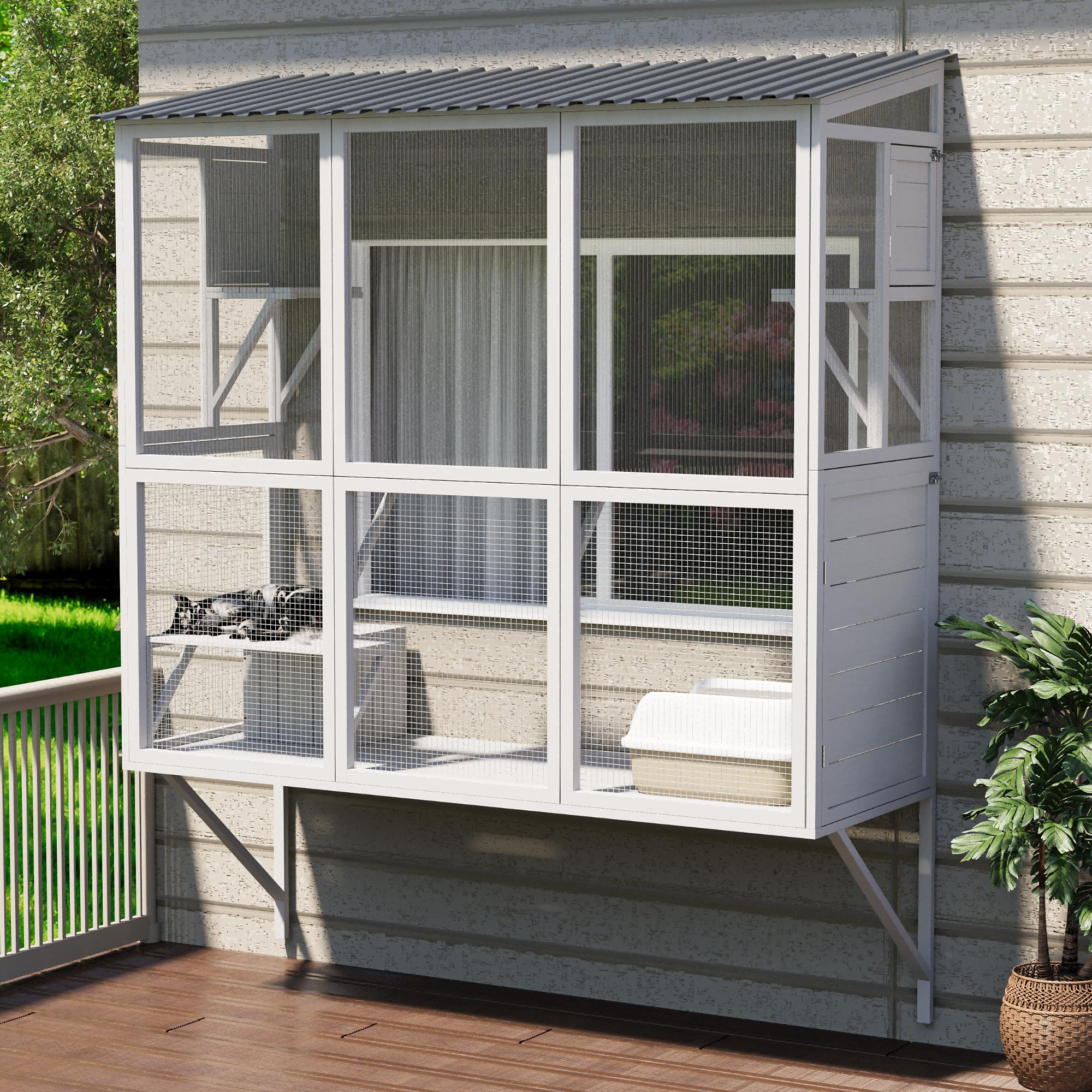 Tucker Murphy Pet™ Catio Outdoor Cat Enclosure With Window Access ...