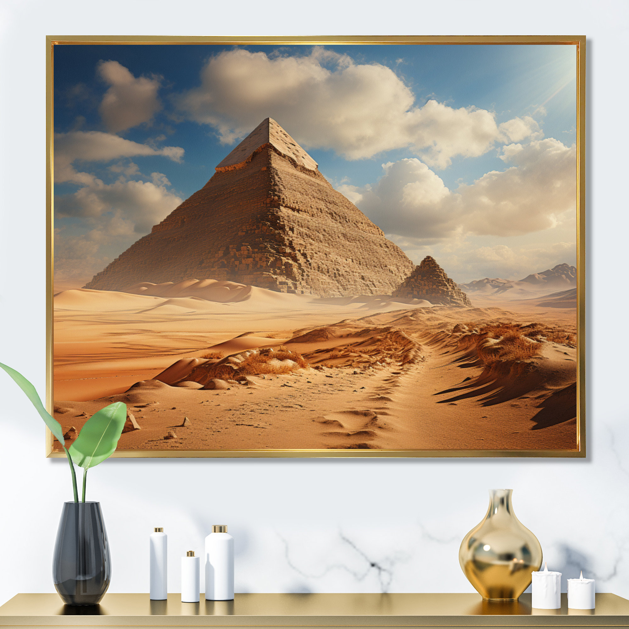 Union Rustic Pyramid Ethereal Sands On Canvas Print | Wayfair