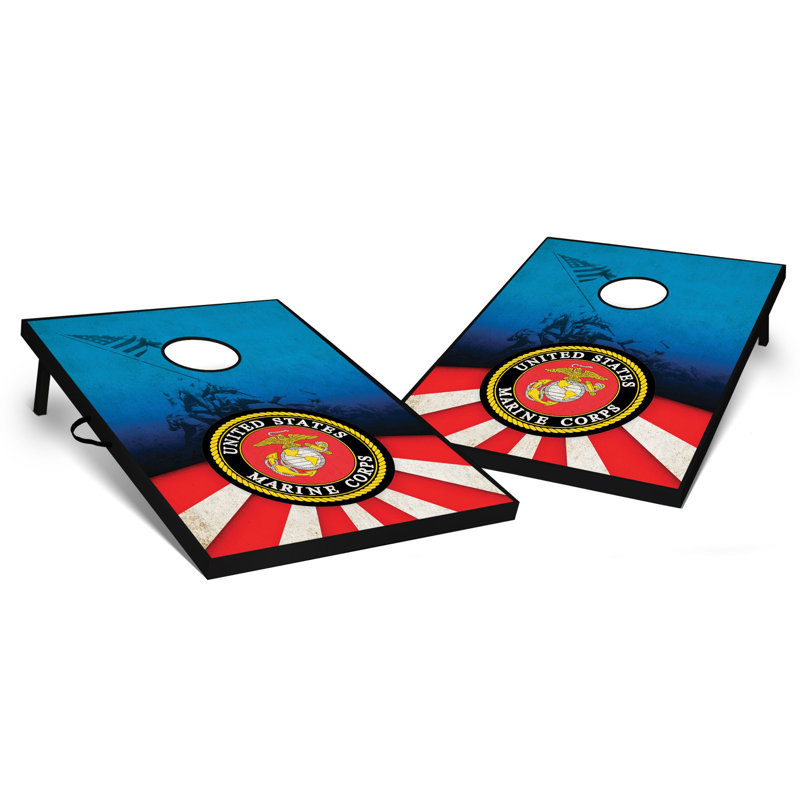 Skip's Garage 2' X 3' Marines Tailgate Size Cornhole Set | Wayfair