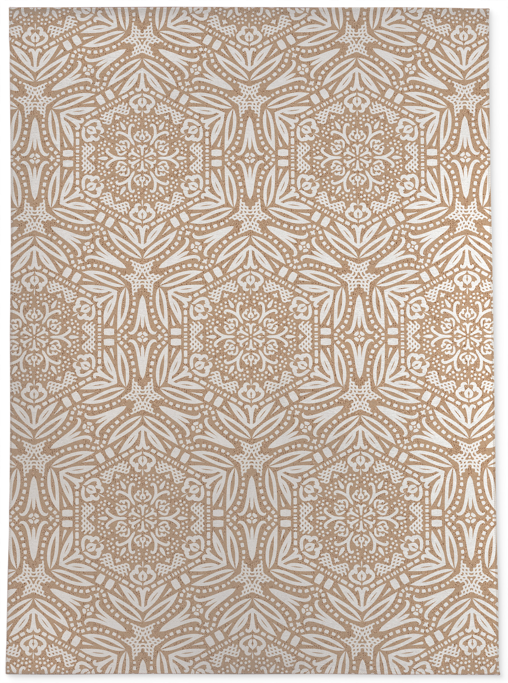 Winston Porter Adalida Oriental Tan/White Area Rug | Wayfair