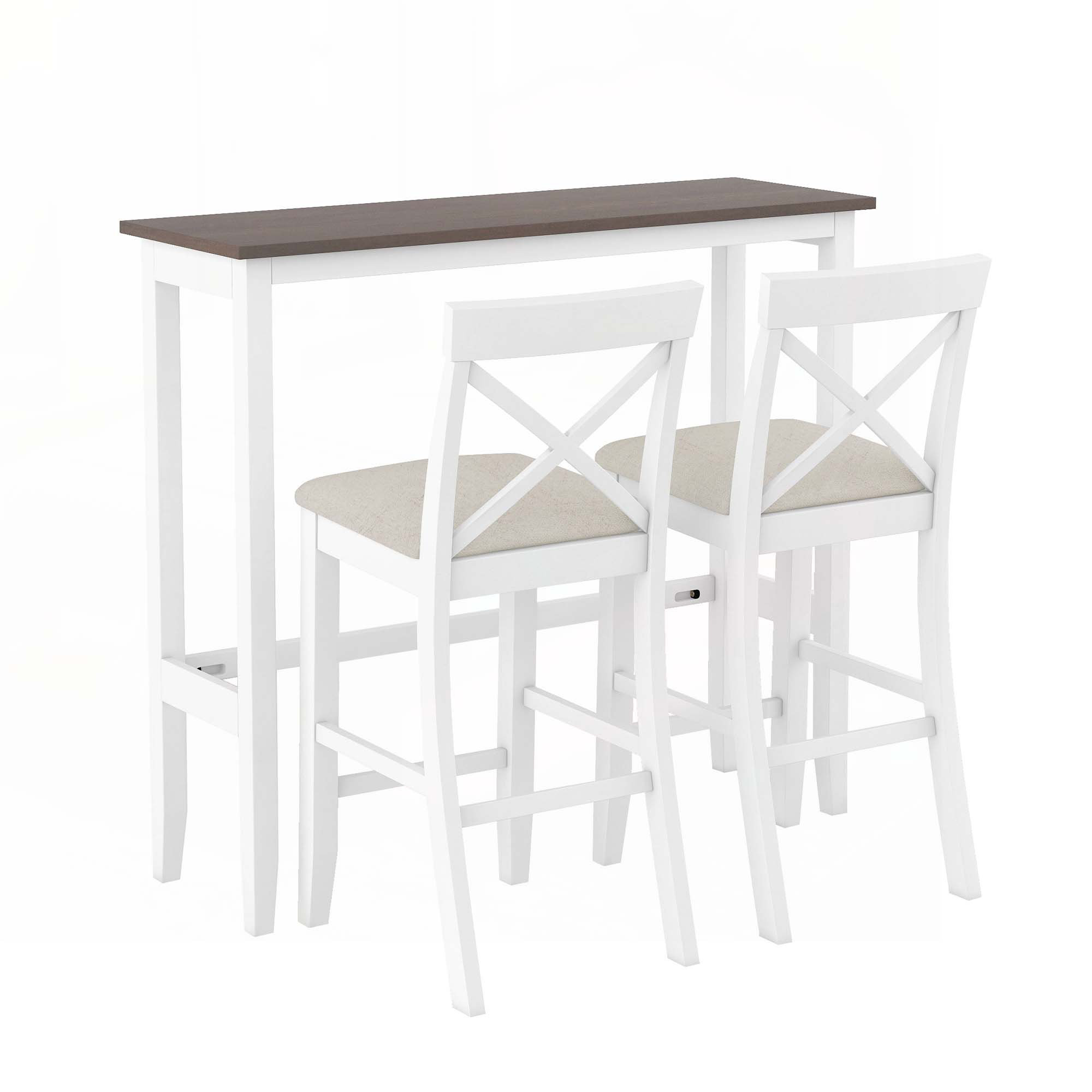 Ophelia & Co. Farmhouse 48"Rectangular Wood Bar Height Dining Set | Wayfair
