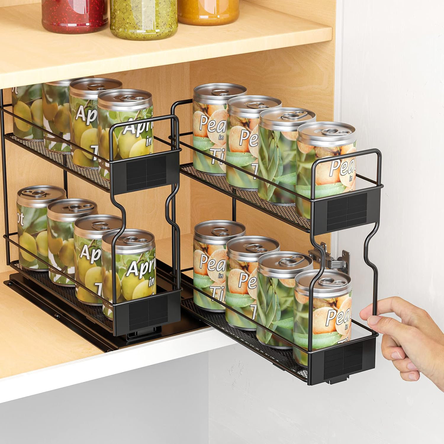 Rebrilliant Pull Out Spice Rack Organizer For Cabinet, Heavy Duty Slide ...