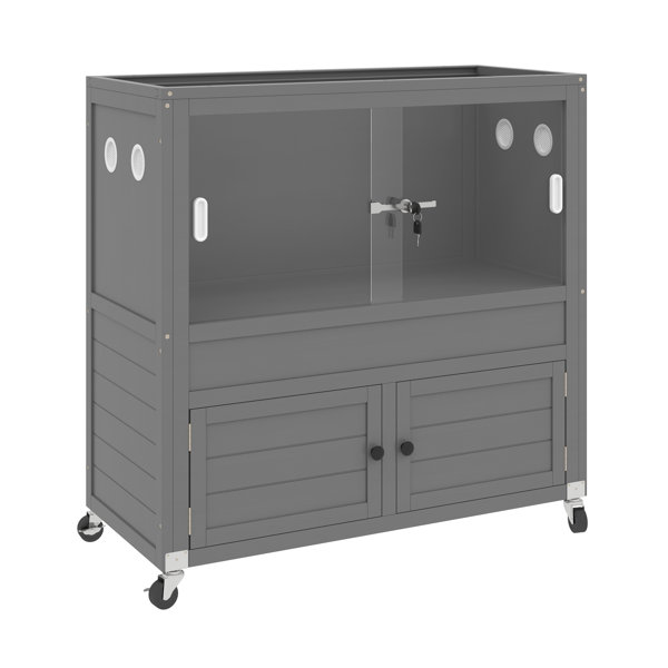 DANLONG Reptile Terrarium Stand With Adjustable Storage Cabinet ...