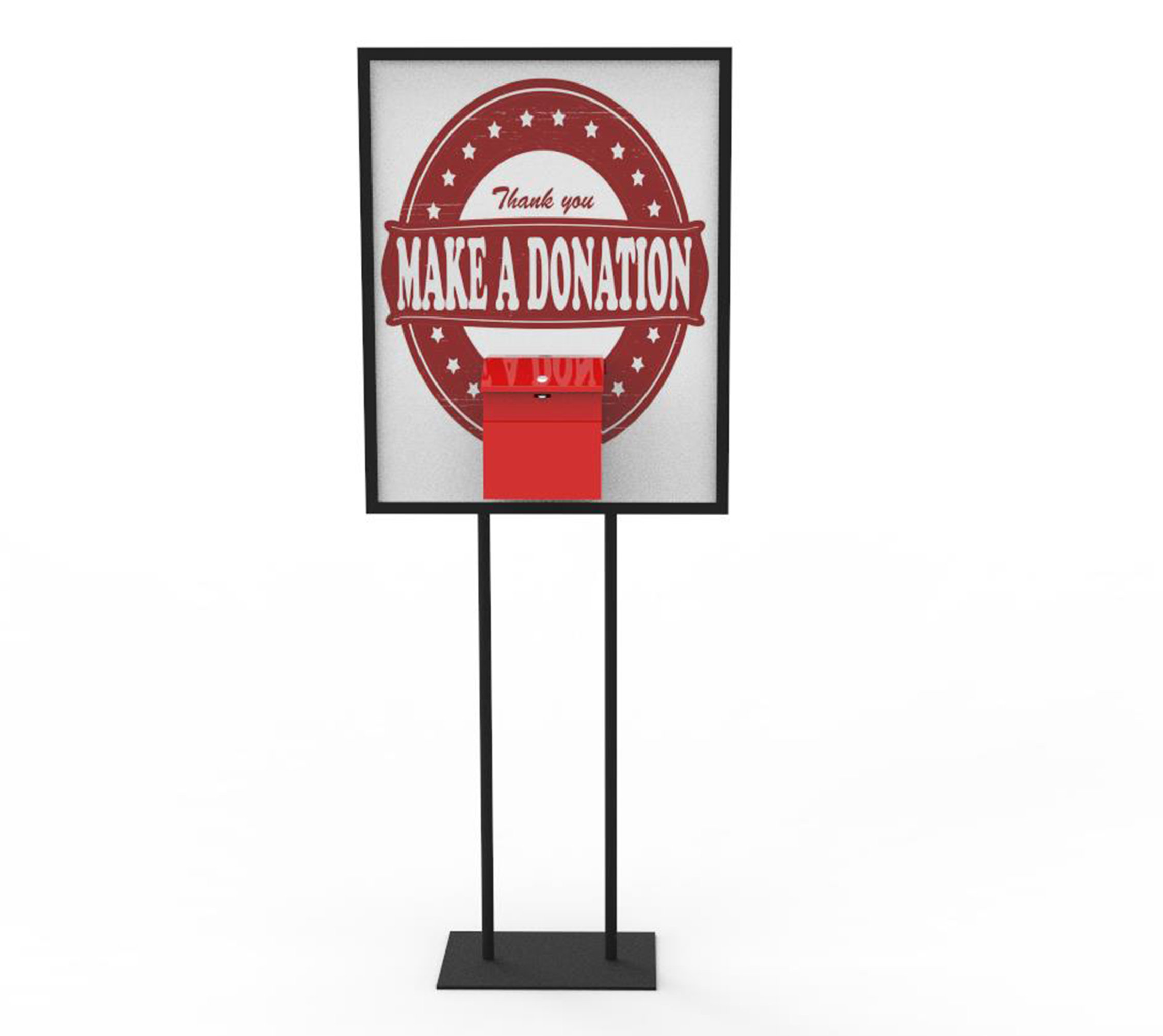 FixtureDisplays Donation Poster Stand, Ballot Collection with Metal ...