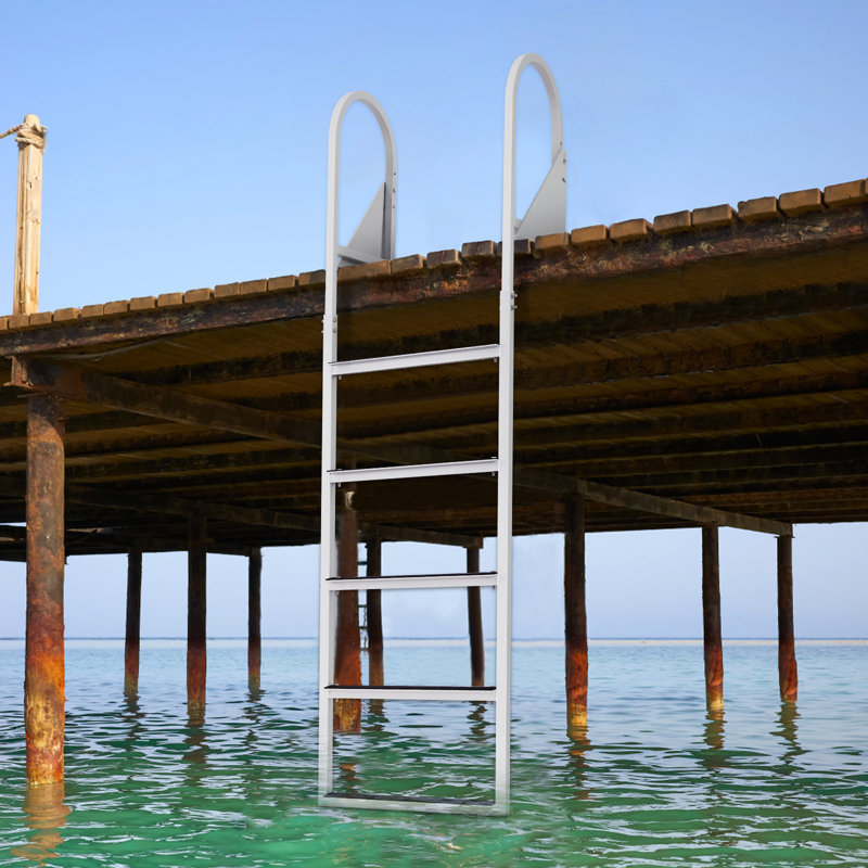 Stellweilan Tessberg Dock Ladder, Flip-Up 5 Steps, 350 lbs Load ...