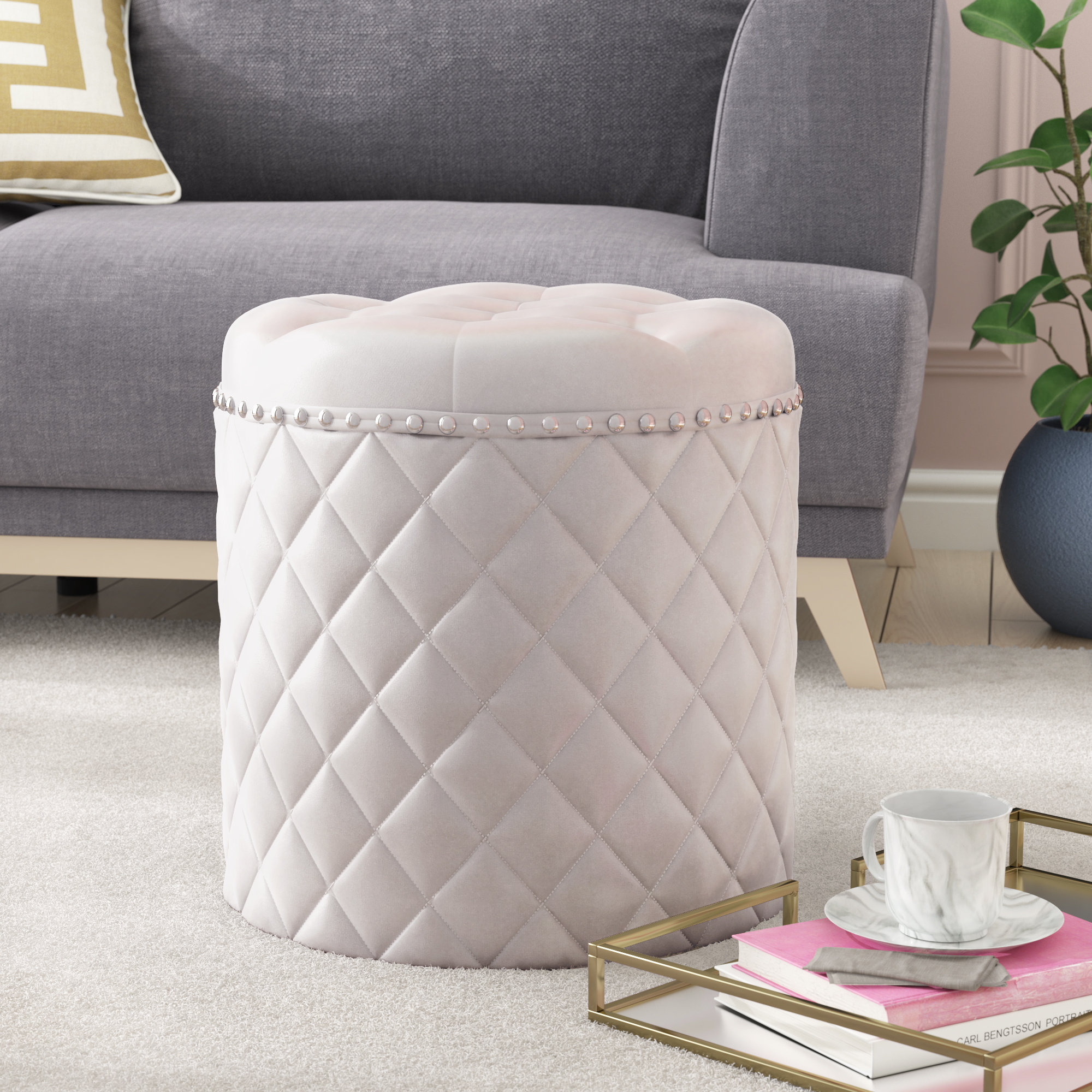 Mercer41 Brandon-Lee Tufted Ottoman & Reviews | Wayfair