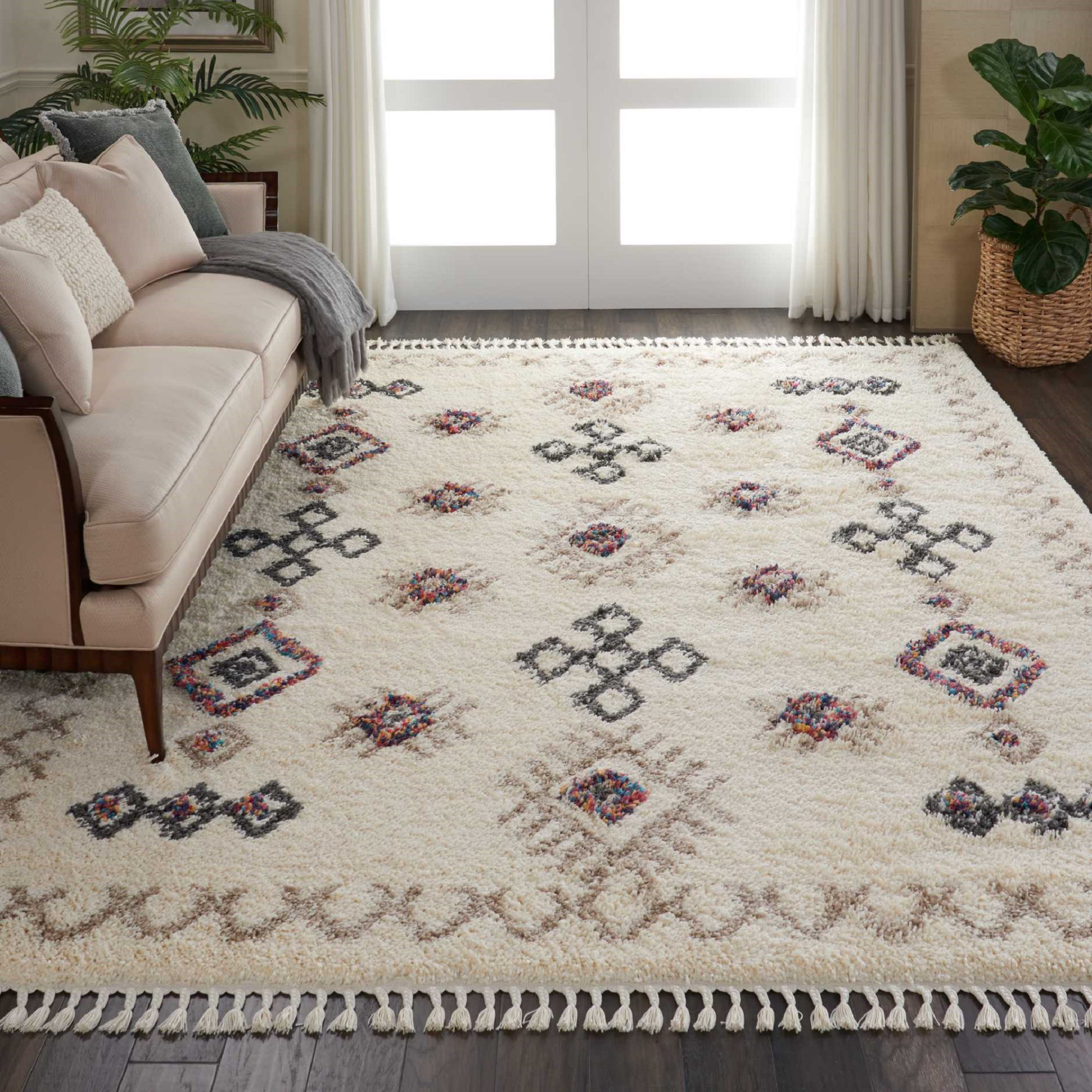 Foundry Select Keymar Bohemian Tribal Southwestern Ivory/Gray Area Rug ...