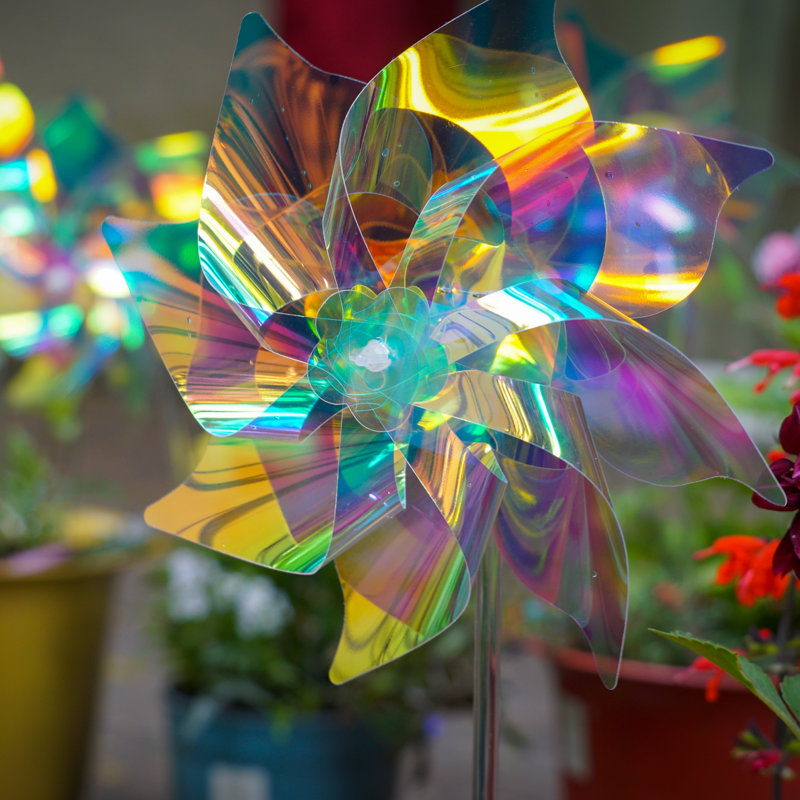 InTheBreeze Iridescent 8" Classic Pinwheel - 8 PC | Wayfair