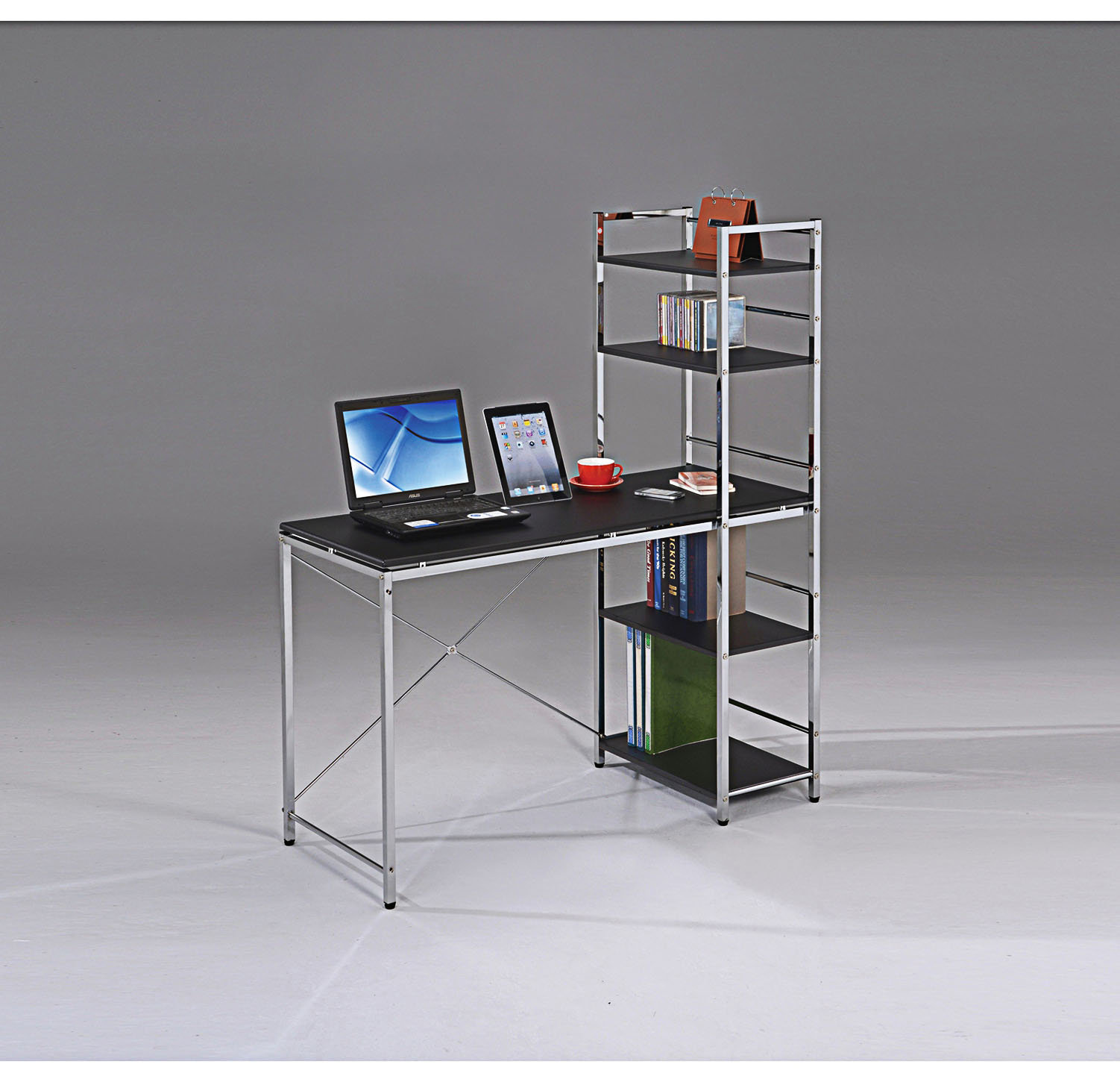 Ivy Bronx Writing Desk With Shelves | Wayfair