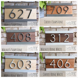 Urban Concrete Design Modern Wall Address Plaque | Wayfair