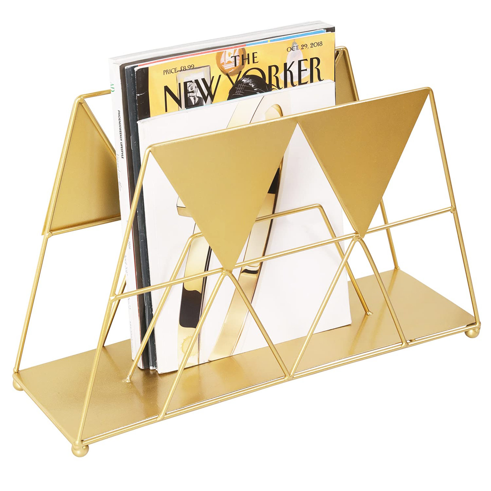 Everly Quinn Tabletop Metal Wire Magazine Rack | Wayfair
