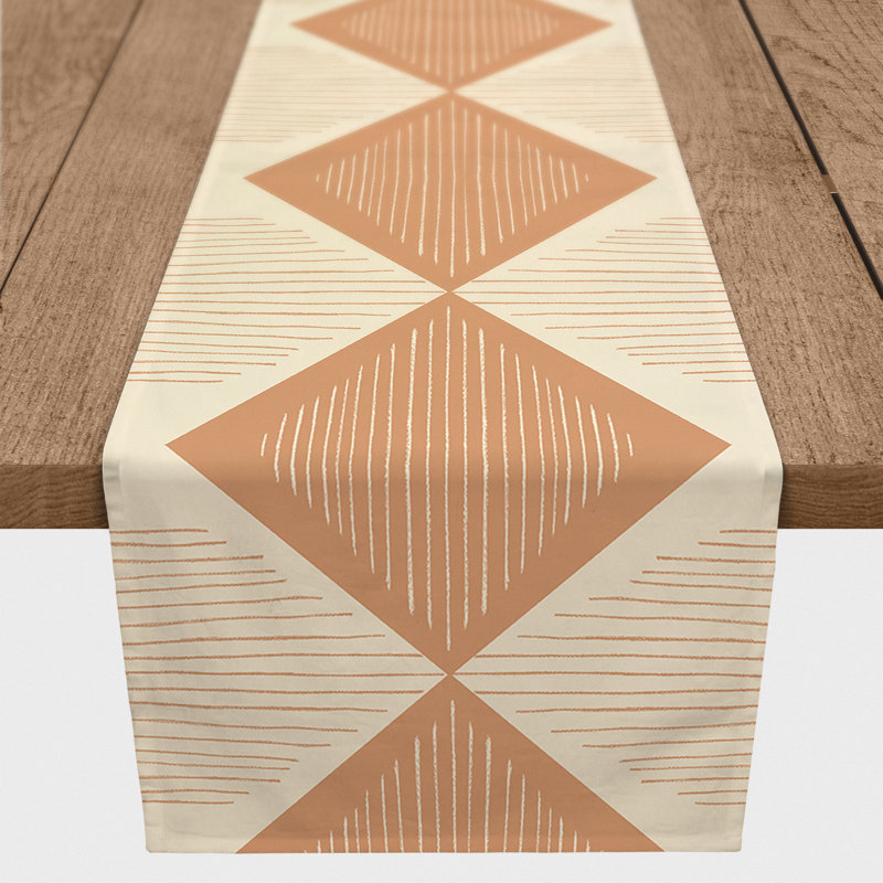 Corrigan Studio® Darwing Lines Triangle Table Runner | Wayfair