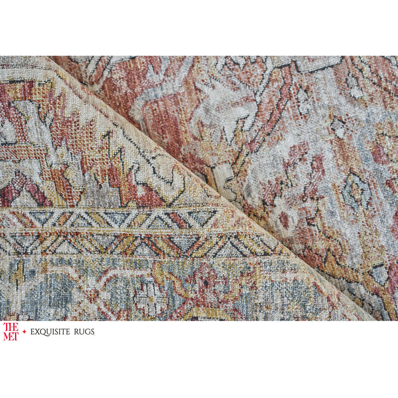 Exquisite Rugs The Met x Exquisite Rugs Antique Loom Rust/Black Area ...