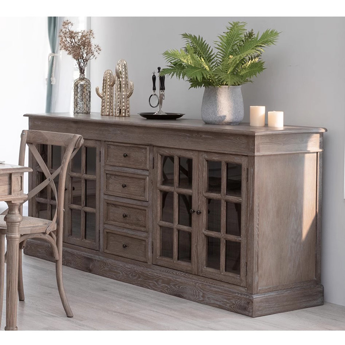 SMI Cabinetry Inc 70.87" Grey Standard Solid + Manufactured Wood ...