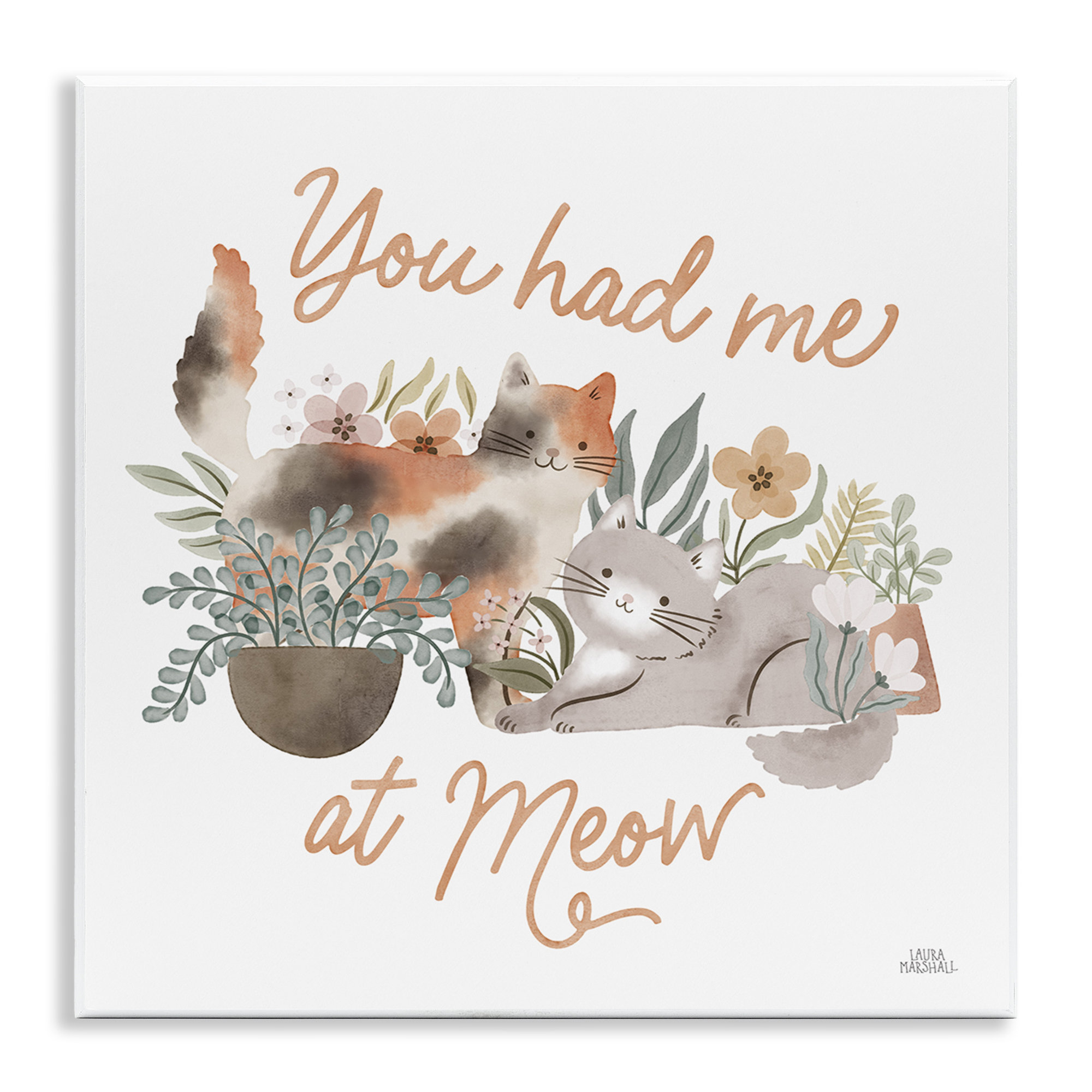 Dakota Fields Meow Garden Friends Wall Plaque Art by Laura Marshall ...