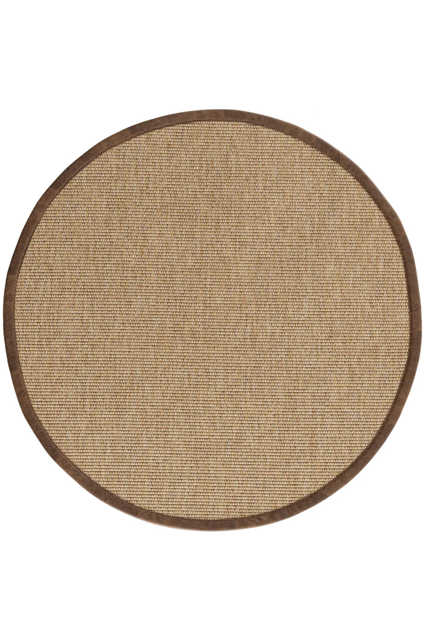 Rugpera Terazza Leather Medusa Border Round Sisal Carpet | Wayfair